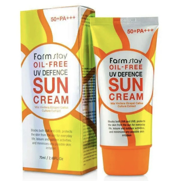 FarmStay Солнцезащитный крем для лица без содержания масел SPF50+ PA ...
