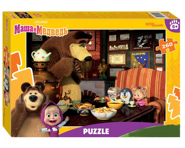 Пазл STEP puzzle 260 Маша и Медведь (new) купить на OZON по низкой цене (931129756)