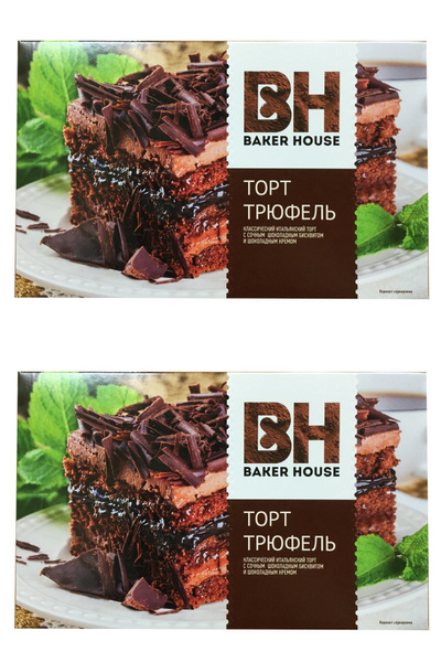 Baker House Торт Трюфель, 350 г, 2 уп - купить с доставкой по выгодным ...