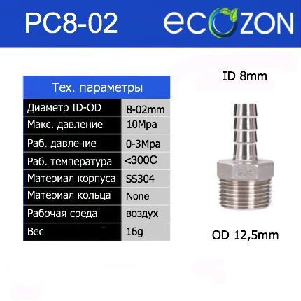Фитинг быстроразьемный PC8-02 купить по низкой цене в интернет-магазине ...