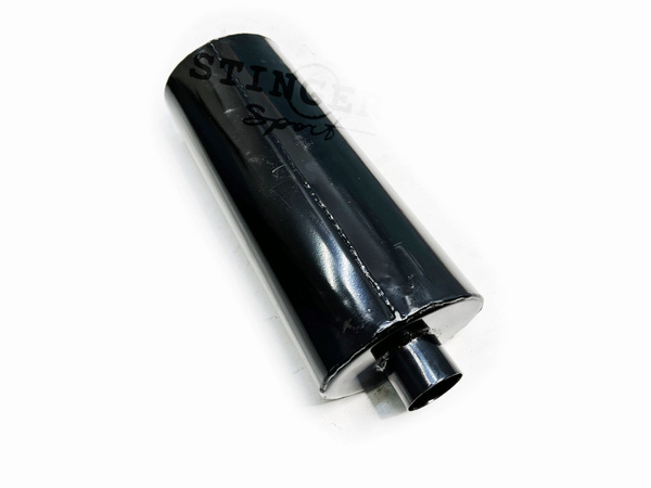 Глушитель STINGER SPORT универсальный овальный 140х200х480 мм вход 63мм ...