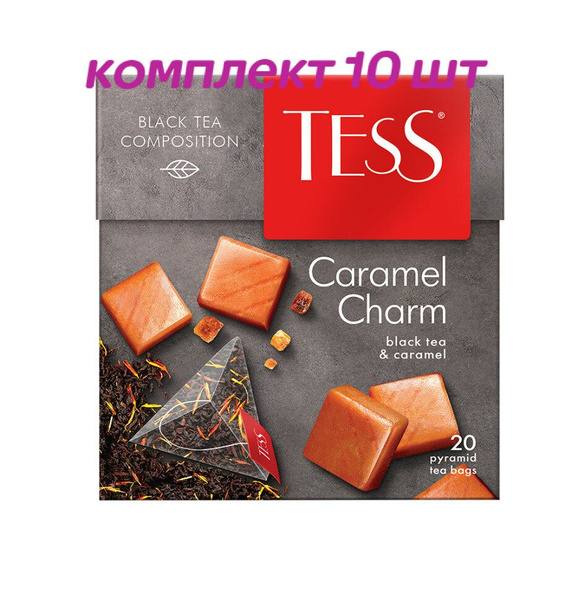 Чай черный в пирамидках Tess Сaramel Charm (Тесс Карамель Шарм), 20*1,8 ...