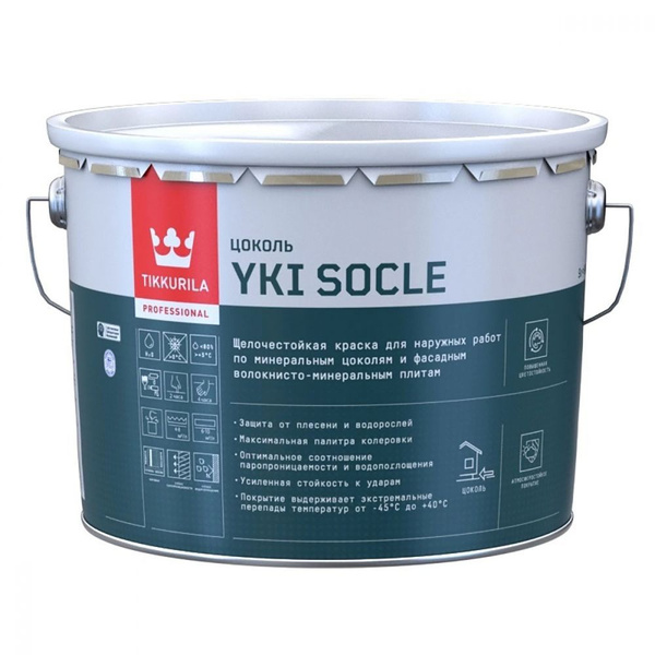 Краска Tikkurila yki socle_A Гладкая - купить в интернет-магазине OZON ...