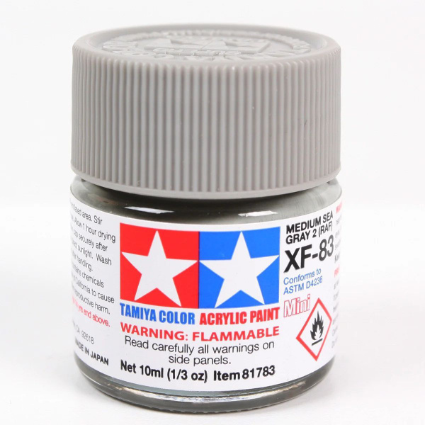 Краска акриловая XF-83 MEDIUM SEA GRAY 2 RAF FLAT, ACRYLIC PAINT MINI ...