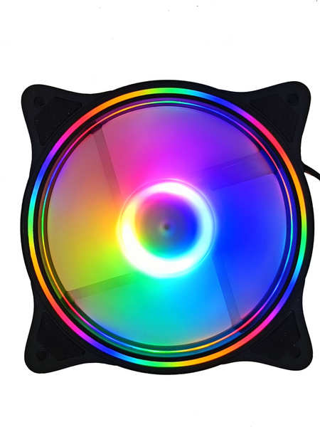 Вентилятор компьютерный 120 мм RGB Molex+3pin - купить кулер по выгодной цене в интернет ...
