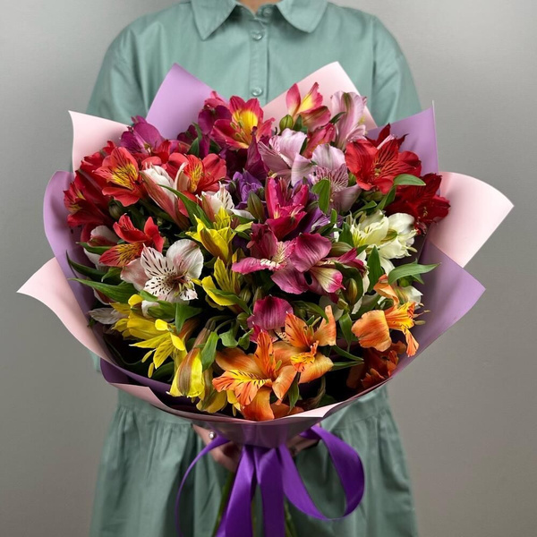 Альстромерия ALMOND ROSES, цвет разноцветный, 11 шт купить по выгодной ...