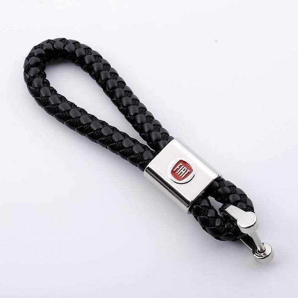 Брелок автомобильный из плетёной кожи с логотипом авто Fiat (Фиат) 124 ...