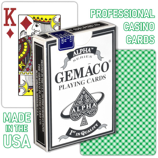 Gemaco Alpha Series, игральные карты, зеленая рубашка - купить с ...