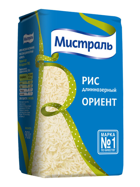 Рис белый Ориент Мистраль, длиннозерный, 900 г - купить с доставкой по ...
