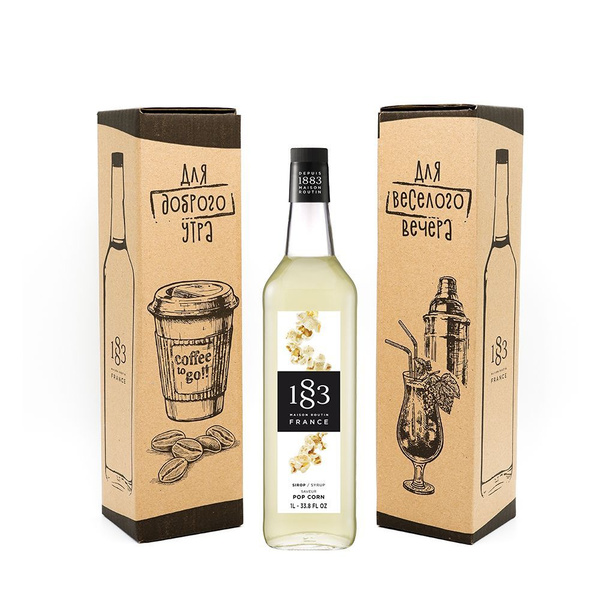 Сироп для кофе и напитков Попкорн 1л 1883 Maison Routin в фирменной крафтовой упаковке - купить ...