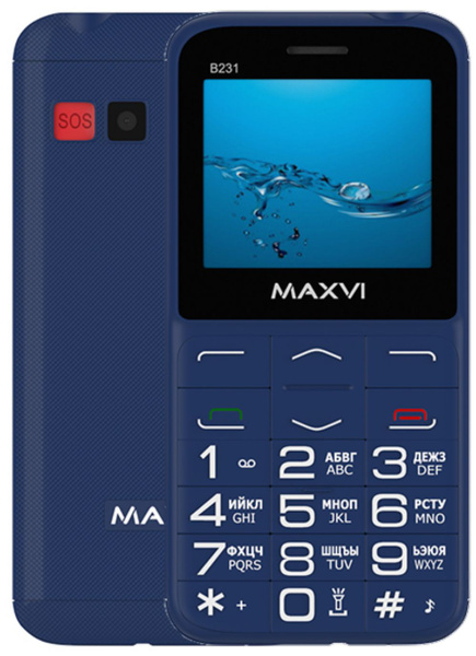Мобильный телефон Maxvi Maxvi B231, синий - купить по выгодной цене в интернет-магазине OZON ...
