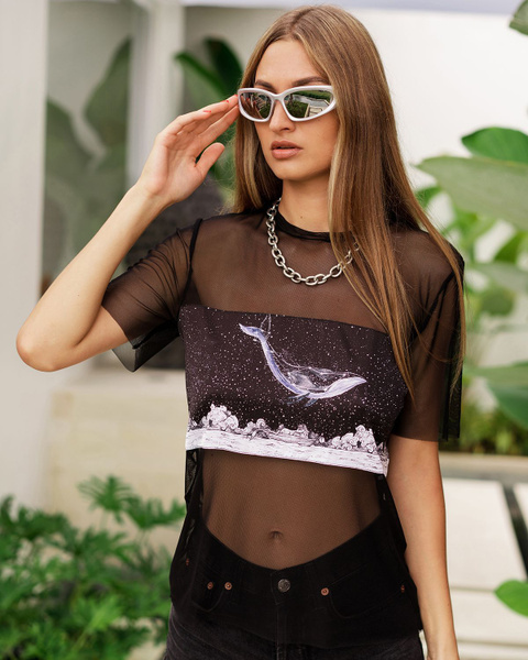 Футболка SAHAR art lab, размер 42, цвет черный, белый, 100% полиэстер - купить по выгодной цене ...