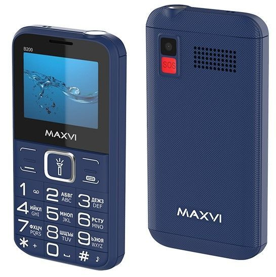 Мобильный телефон Maxvi B200 BLUE, синий - купить по выгодной цене в интернет-магазине OZON ...
