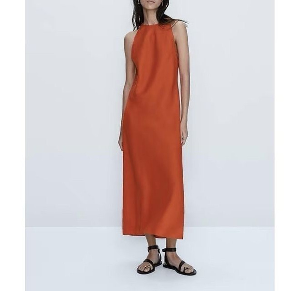 Платье Massimo Dutti Бег, Женский, На любой сезон, размер 48, материал ...
