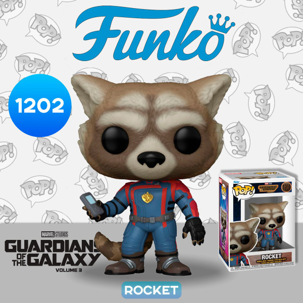 Фигурка Funko POP! Bobble Marvel Guardians Of The Galaxy 3 Rocket (1202 ...