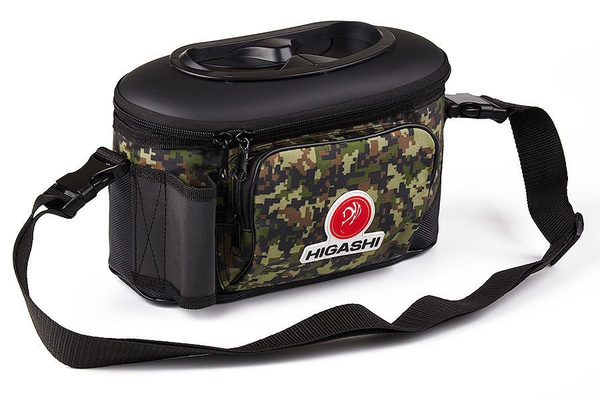 Кан рыболовный HIGASHI Live bait box 4.5L, Камуфляж, мелкий камуфляж ...