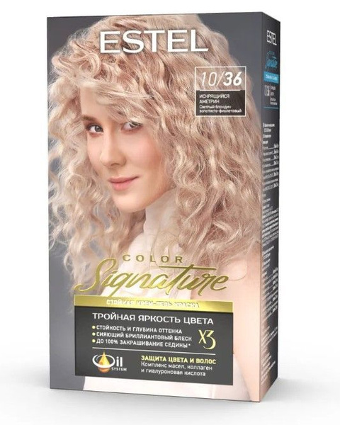 Стойкая крем гель краска для волос ESTEL COLOR SIGNATURE 10/36 Искрящийся аметрин купить на OZON ...