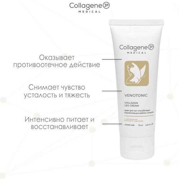 Medical Collagene 3D Venotonic крем для ног с коллагеном, 75 мл ...