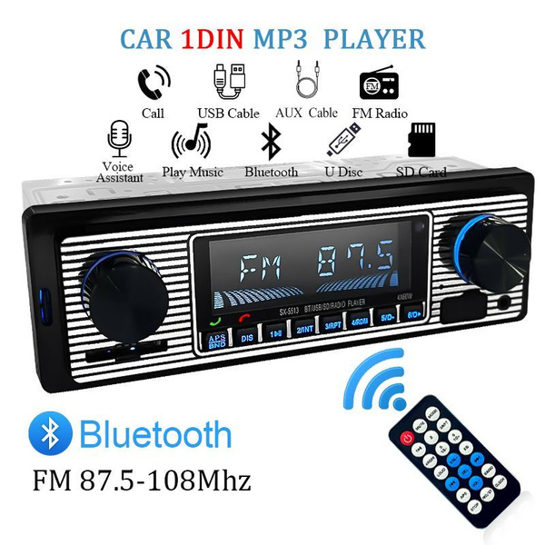 Автомагнитола 1 DIN FM/Bluetooth/MP3/USB 60Wx4 12V1 DIN - купить в ...