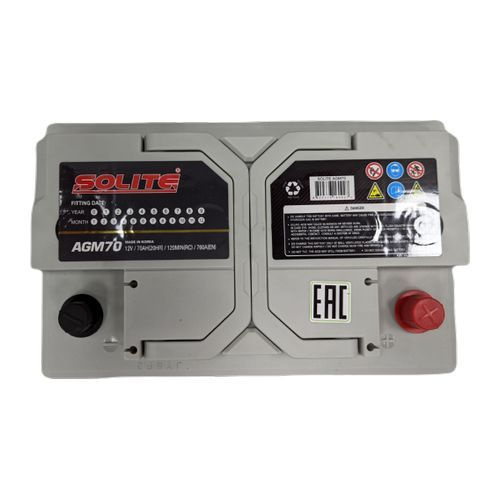 Аккумулятор автомобильный Solite AGM70 купить по выгодной цене в интернет-магазине OZON (1407531744)