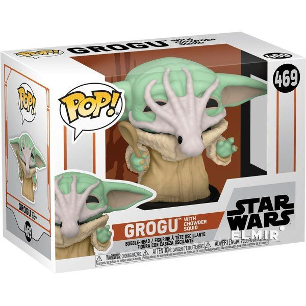 Фигурка Funko POP! Star Wars:Mandalorian - Grogu with Chowder Squid ...
