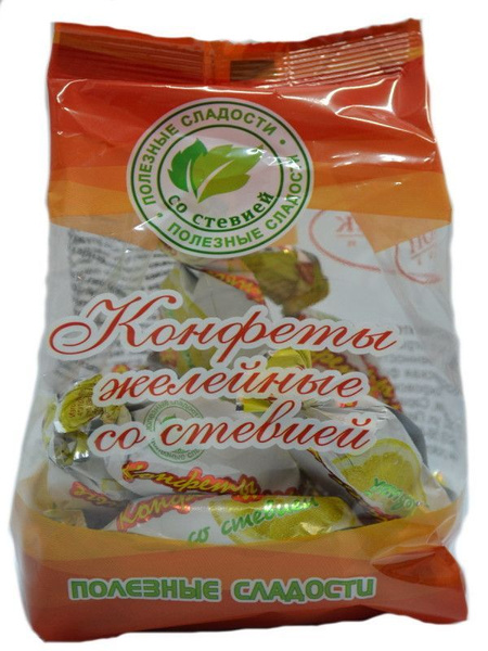 Конфеты Желейные со вкусом лимонасо стевией купить с доставкой по