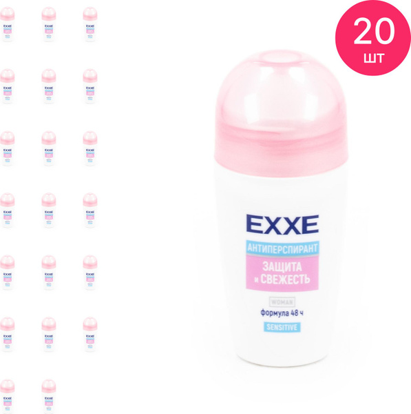 Дезодорант антиперспирант женский EXXE Sensitive Защита и свежесть ролик 50мл / от пота и запаха ...