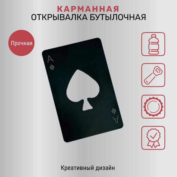 Открывалка металлическая для бутылки Карта открывашка Otkrivashka ...
