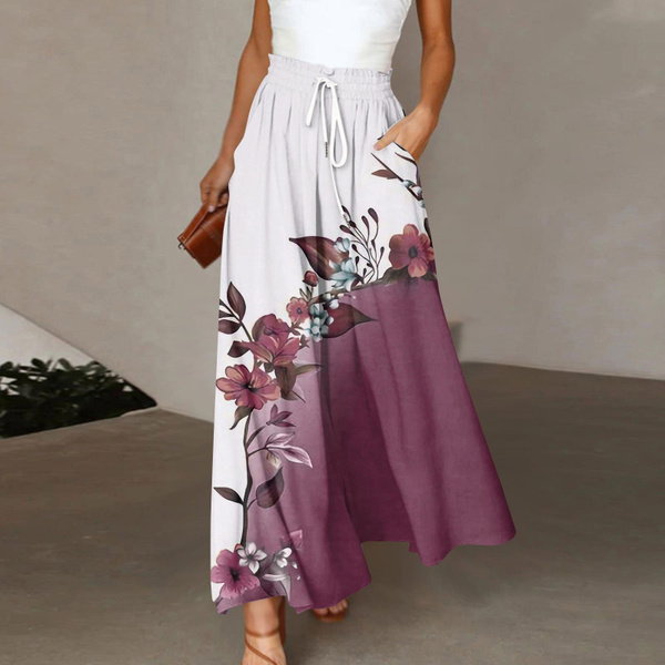 Юбка Женский HXD белый Политекс, размер 52 Макси прямой купить c доставкой на OZON по низкой ...