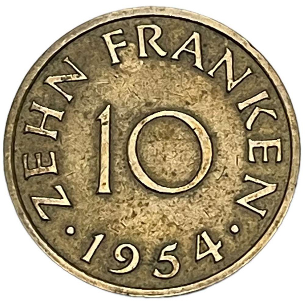 Германия, Протекторат Саар 10 франков 1954 г. (4) - купить в интернет-магазине OZON с быстрой ...