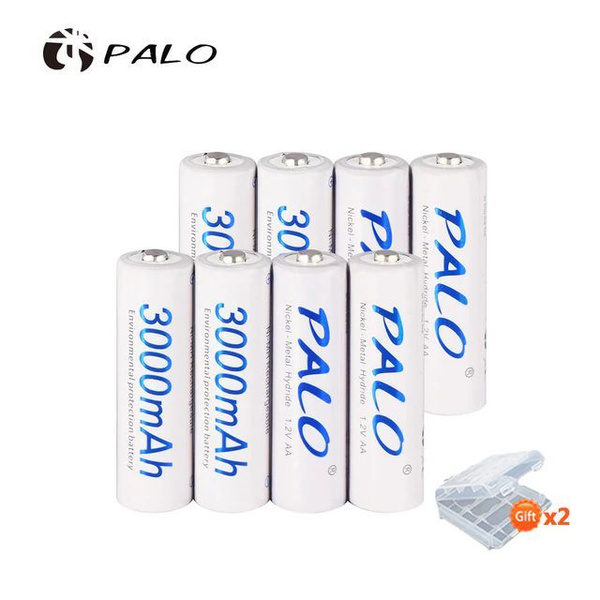 Аккумуляторные батарейки типа АА Palo 3000 mAh, 1,2 V 8 шт ...