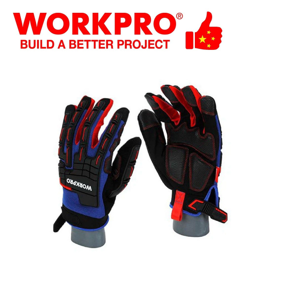 Перчатки cтроительные противоударные (разм. L) WORKPRO, Китай - купить ...