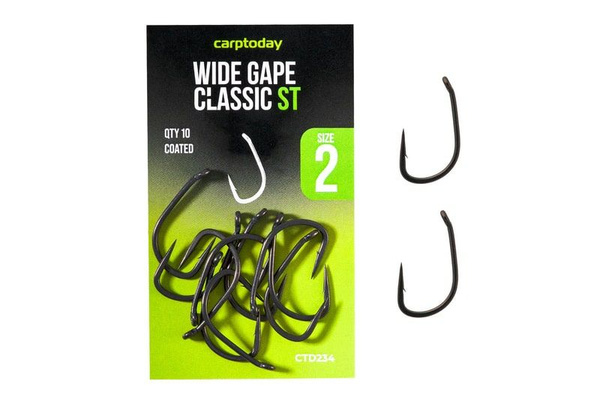 Крючки карповые Carptoday Wide Gape Classic ST Размер №2 - купить с доставкой по выгодным ценам ...
