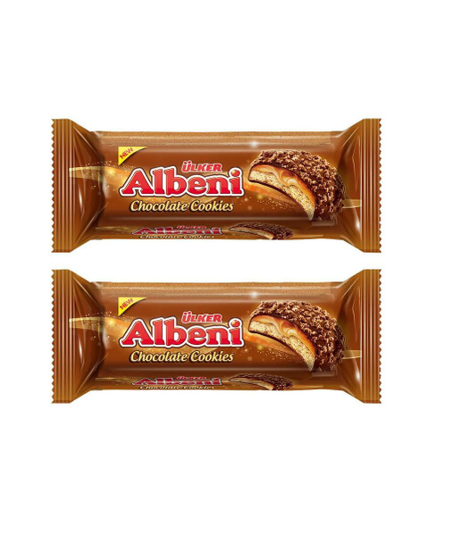 ULKER Albeni Chocolate Cookies Печенье с карамелью в молочном шоколаде ...