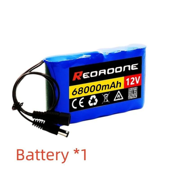 Новый аккумулятор 18650 12V 68000 мАч зарядный литий - ионный ...