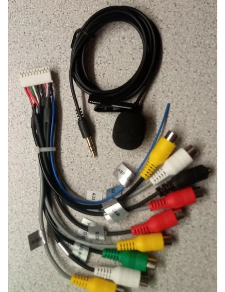 Комплект - Внешний микрофон(3,5мм)+Разъём RCA 20 pin для андроид ...