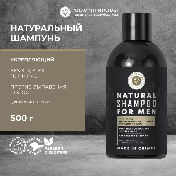 Бессульфатный мужской шампунь Укрепляющий против выпадения волос ...