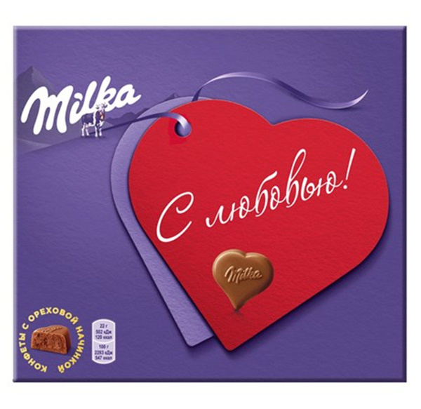 Набор конфет Milka I Love Milka молочный шоколад, 110г - купить с ...