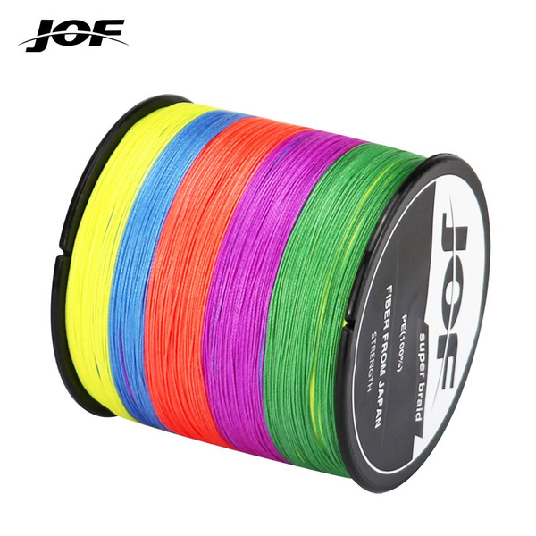 JOF 4 1000M PE 8 - 80LB плетеные нити для многоцветной рыбалки Япония ...
