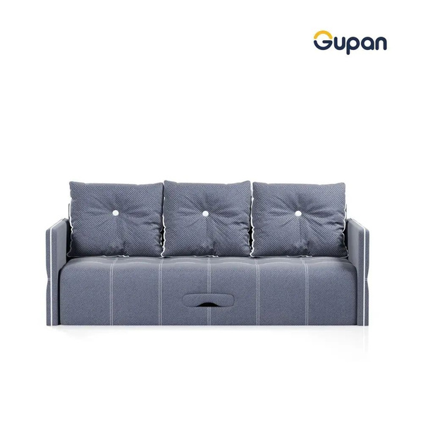 Диван П образный Gupan Nordkisa Велюр Amigo Blue, диван раскладной, механизм еврокнижка ...