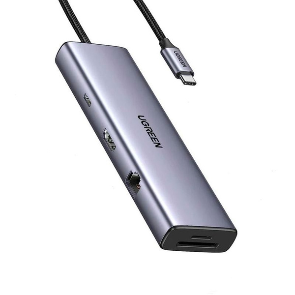 Картридер Ugreen Cm498 Usb C 3xusb A Tf Sd Vga Rj45 Hdmi Pd100w Usb