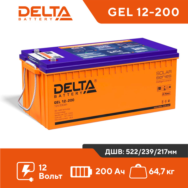Батарея для ИБП Delta Battery Delta GEL 12-200 купить по выгодной цене ...