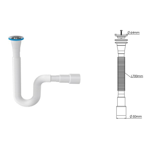 Сифон гофрированный Y120-9 (универсальный) - купить по выгодной цене в ...