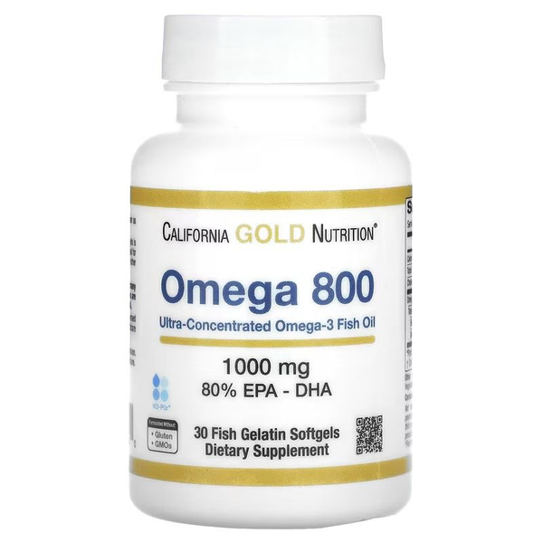 Омега-3 800 (1000мг) 30 капсул (California Gold Nutrition) - купить с ...
