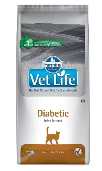 Vet Life Diabetic корм для кошек сухой, 2кг - купить с доставкой по ...