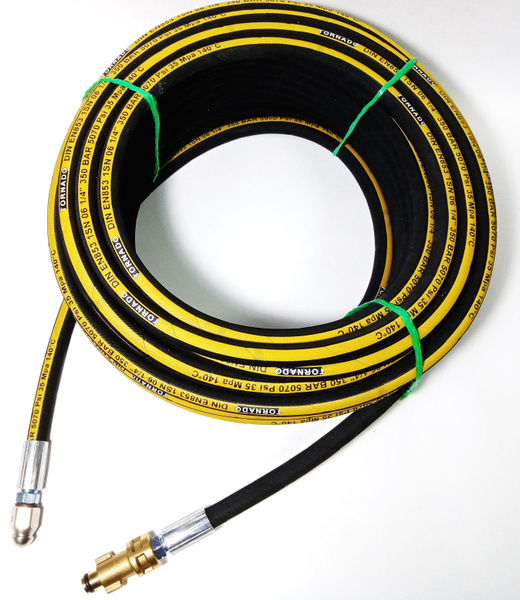 Шланг 1SN-DN6 для ZIPOWER 25 метров каналопромывочный Professional с ...