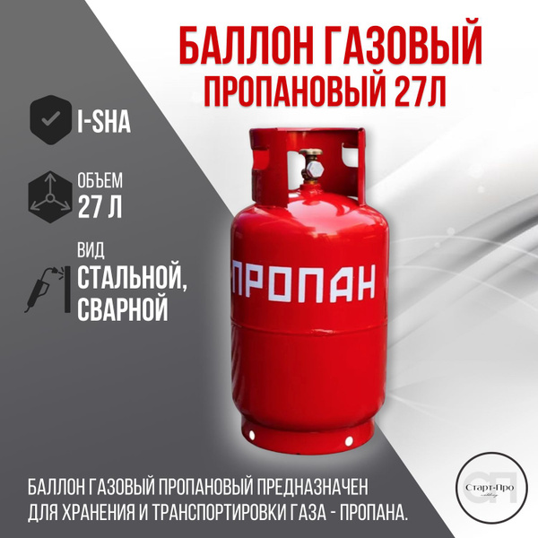 Баллон пропановый 27 л, Пустой. - купить с доставкой по выгодным ценам ...