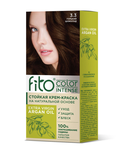 Fito Cosmetic / Стойкая крем-краска для волос Fito Color Intense Фитокосметик, Горький шоколад 3 ...