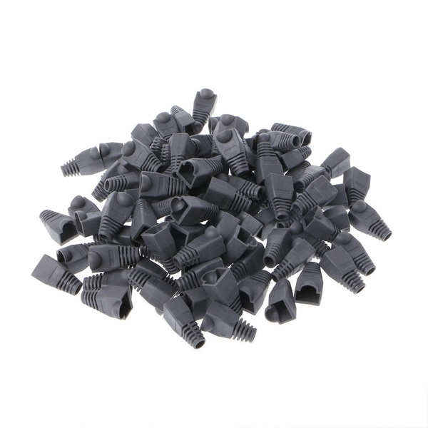 100 Шт. Разъем CAT5E CAT6 RJ45 Cap Ethernet для сетевого кабеля с ...