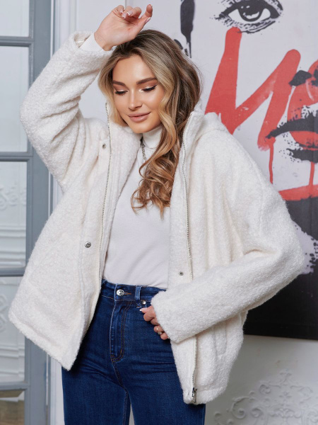 Пальто Sashelle, Демисезон, размер 46, 42, цвет кремовый, бежевый ...